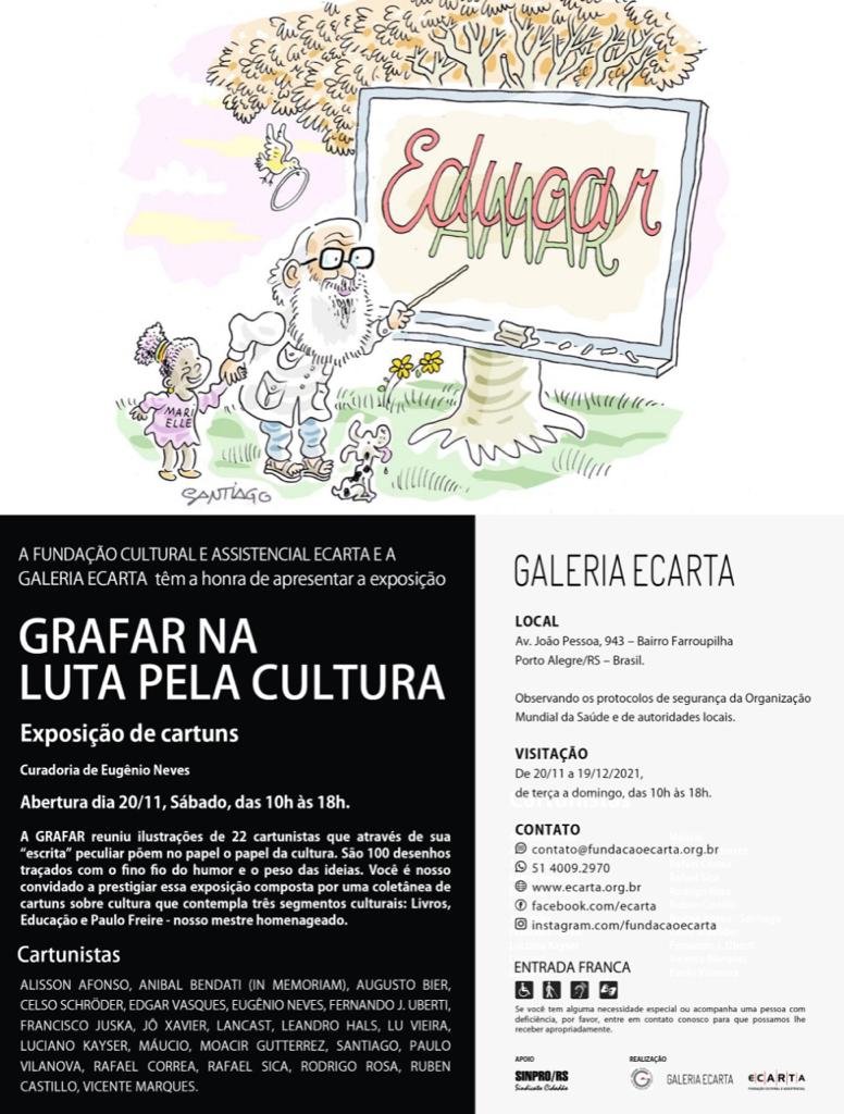 O humor da resistência, pelos cartunistas da Grafar, na Galeria Ecarta ...